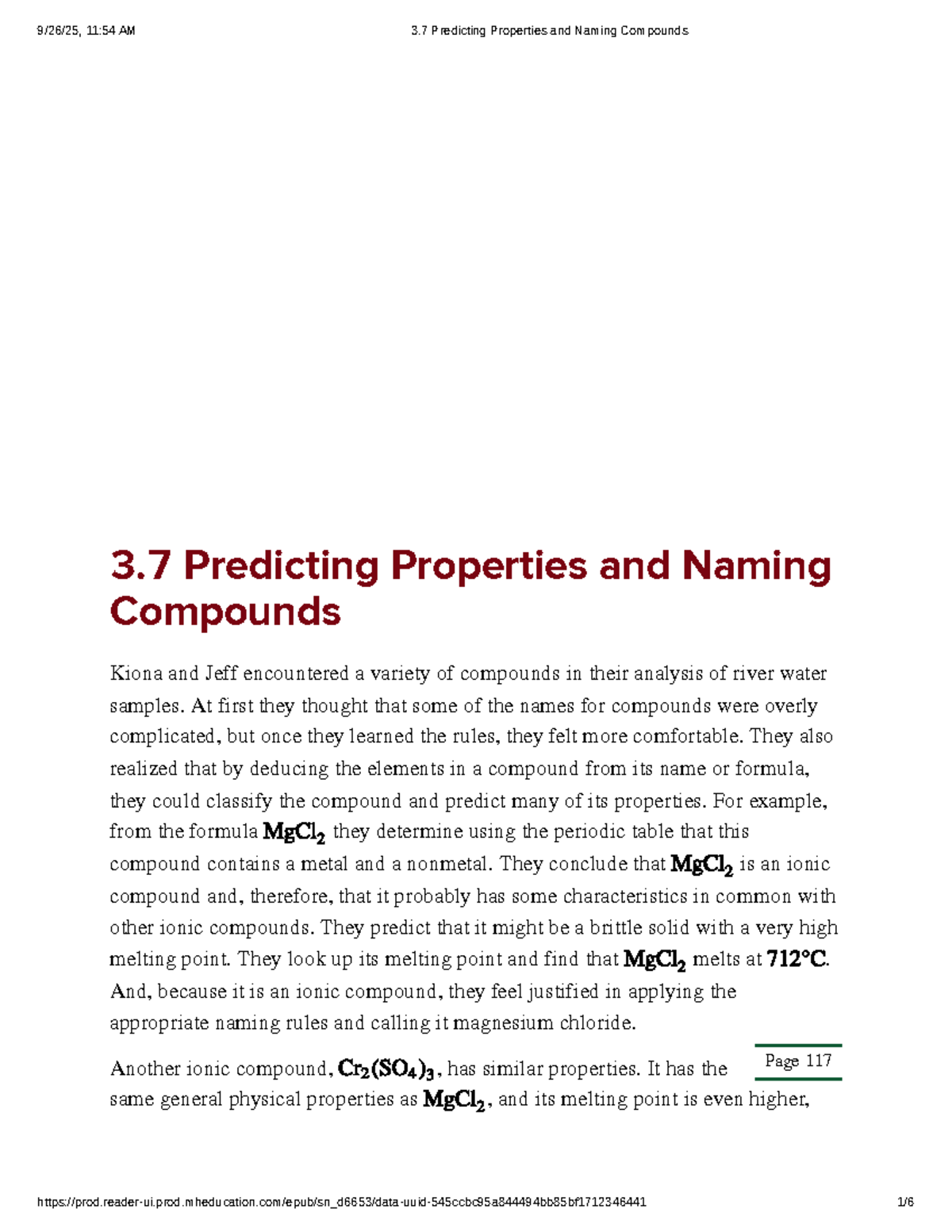 Predicting Properties and Naming Compounds (CHEM 3.7) - Studocu
