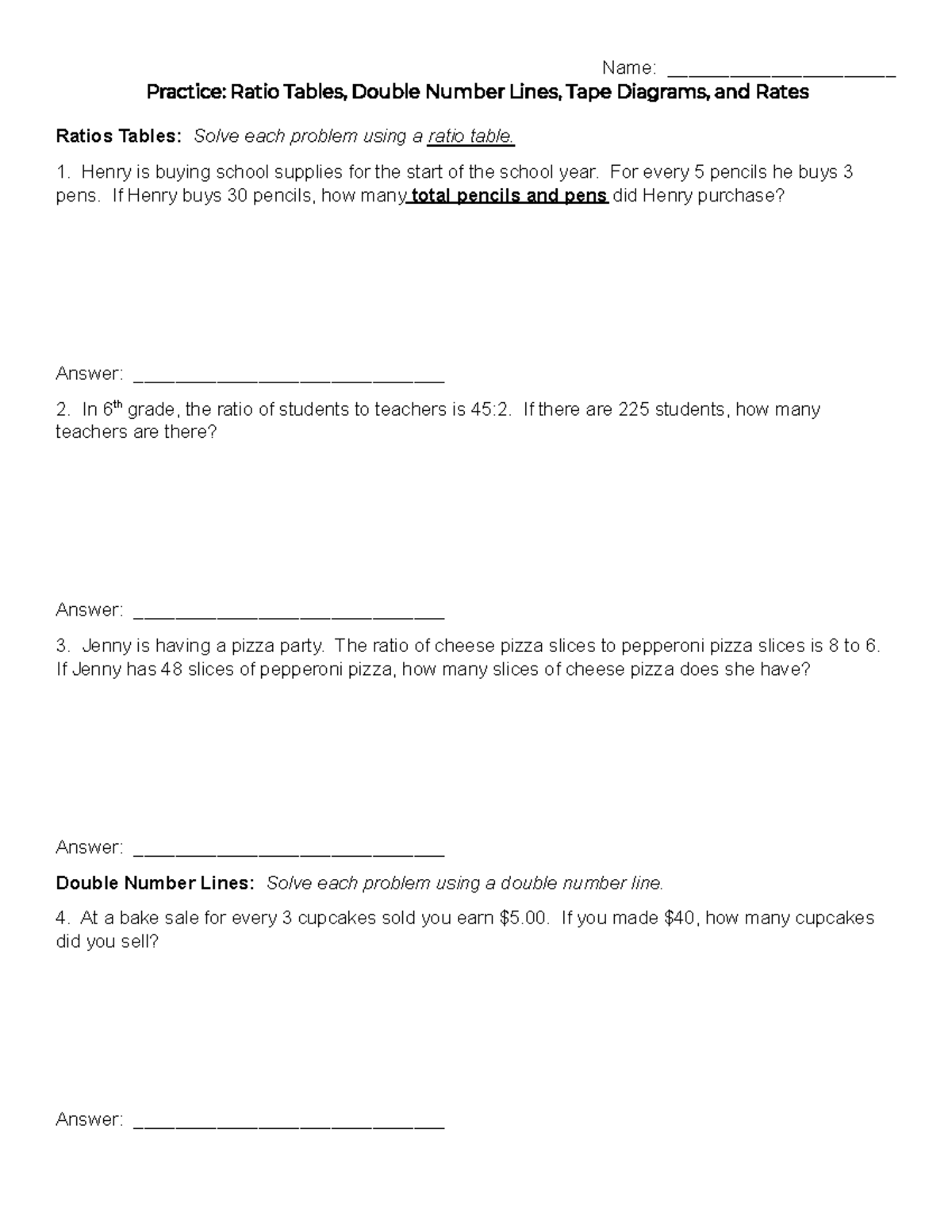 Math 202 Homework: Ratios Practice with Tables & Diagrams - Studocu