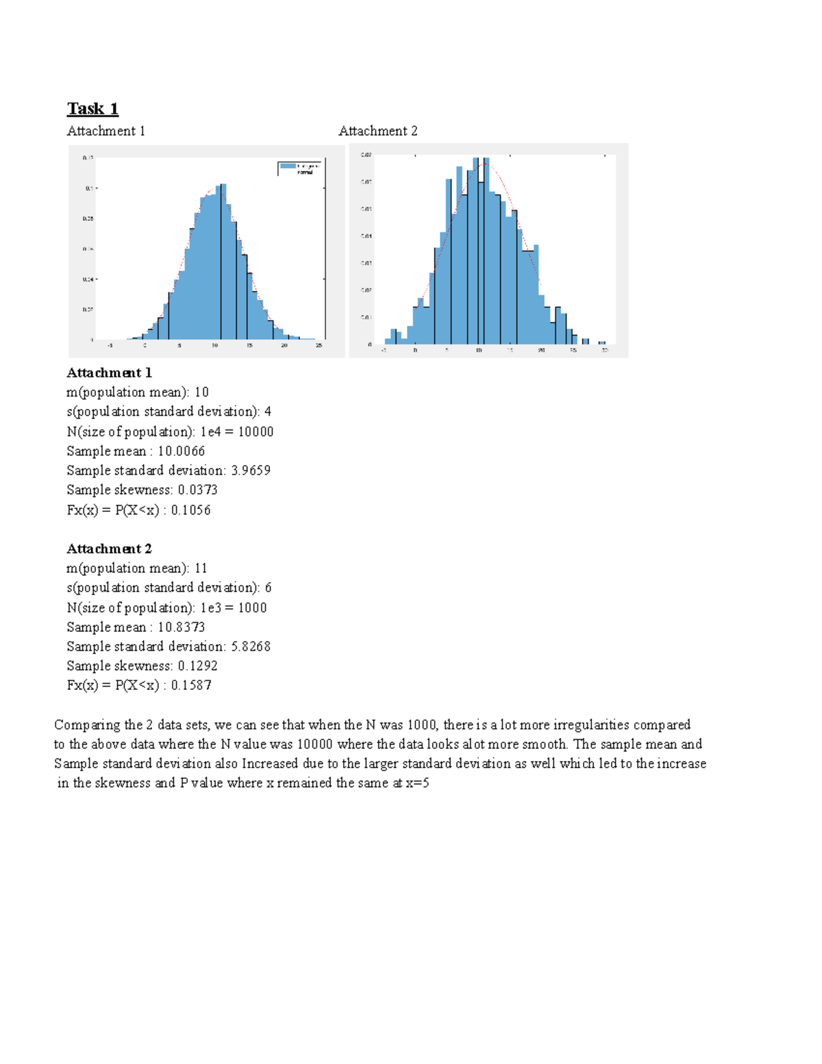 matlab project 2024/2025 - Comparing the 2 data sets, we can see that ...