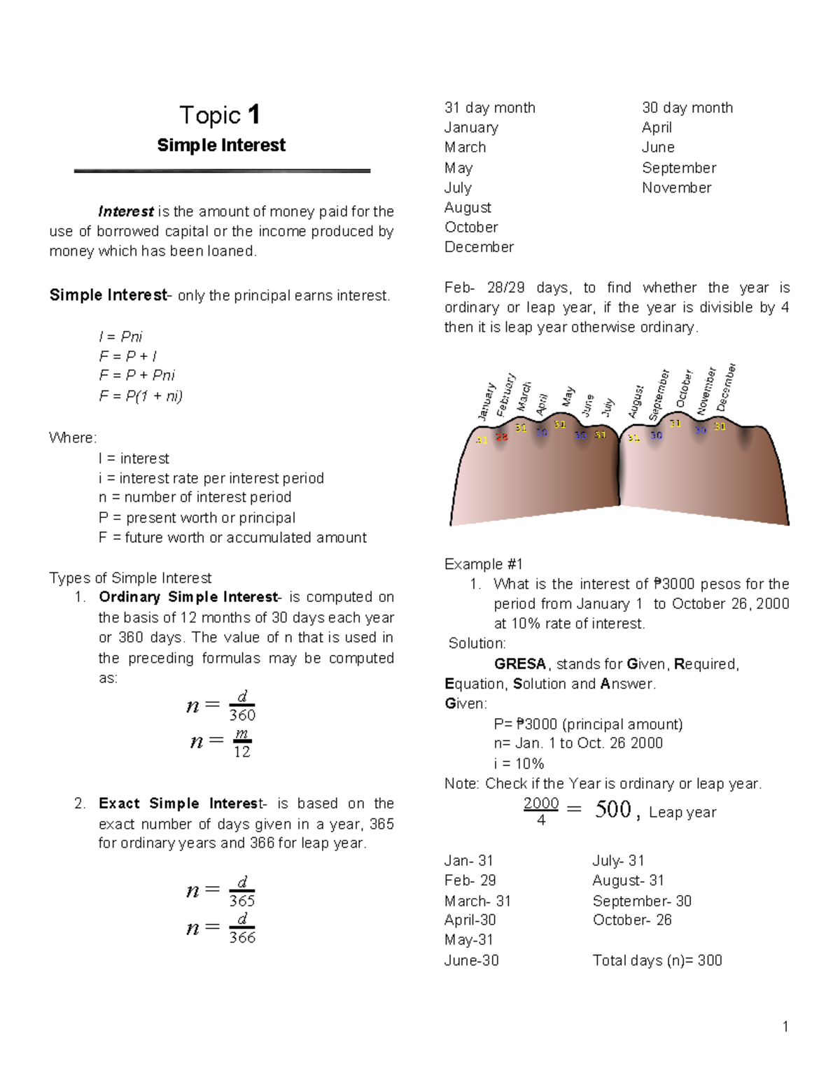 Eng'g Econ Part 1: Understanding Simple Interest Concepts - Studocu