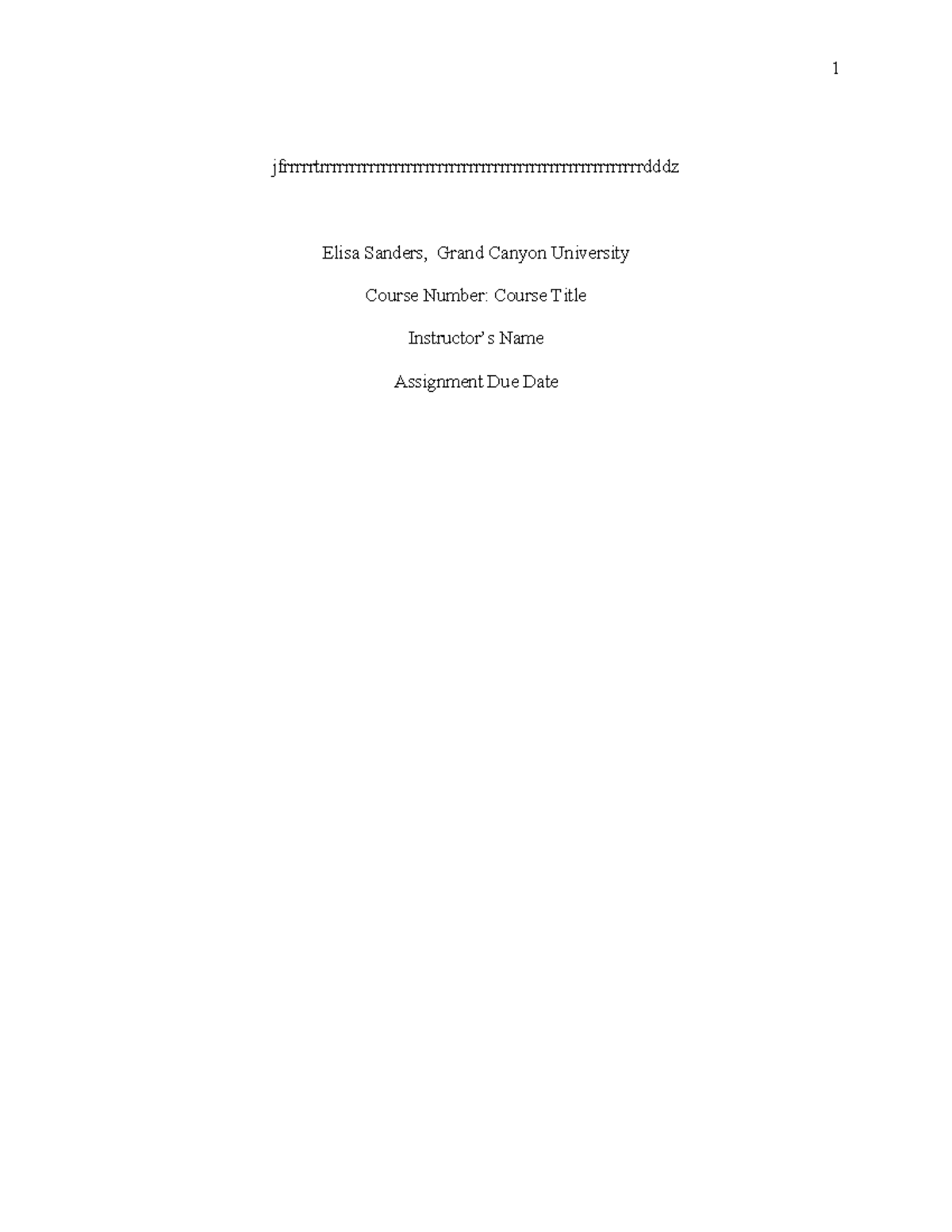 GCU APA 7th Edition Template for Formatting Papers - Studocu