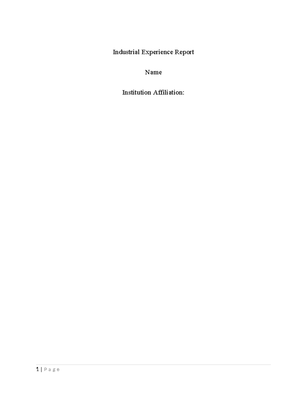 Industrial Experience Report: Insights from My Engineering Internship ...