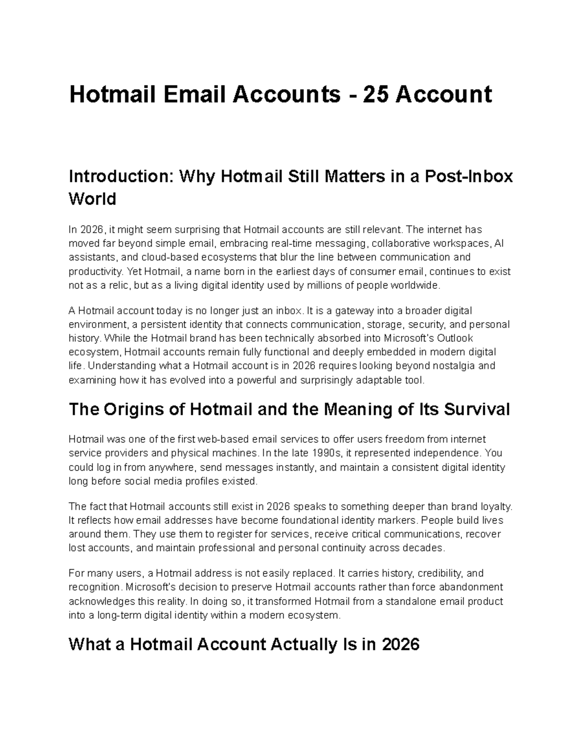 Hotmail Email Accounts: The Evolution of Digital Identity in 2026 - Studocu