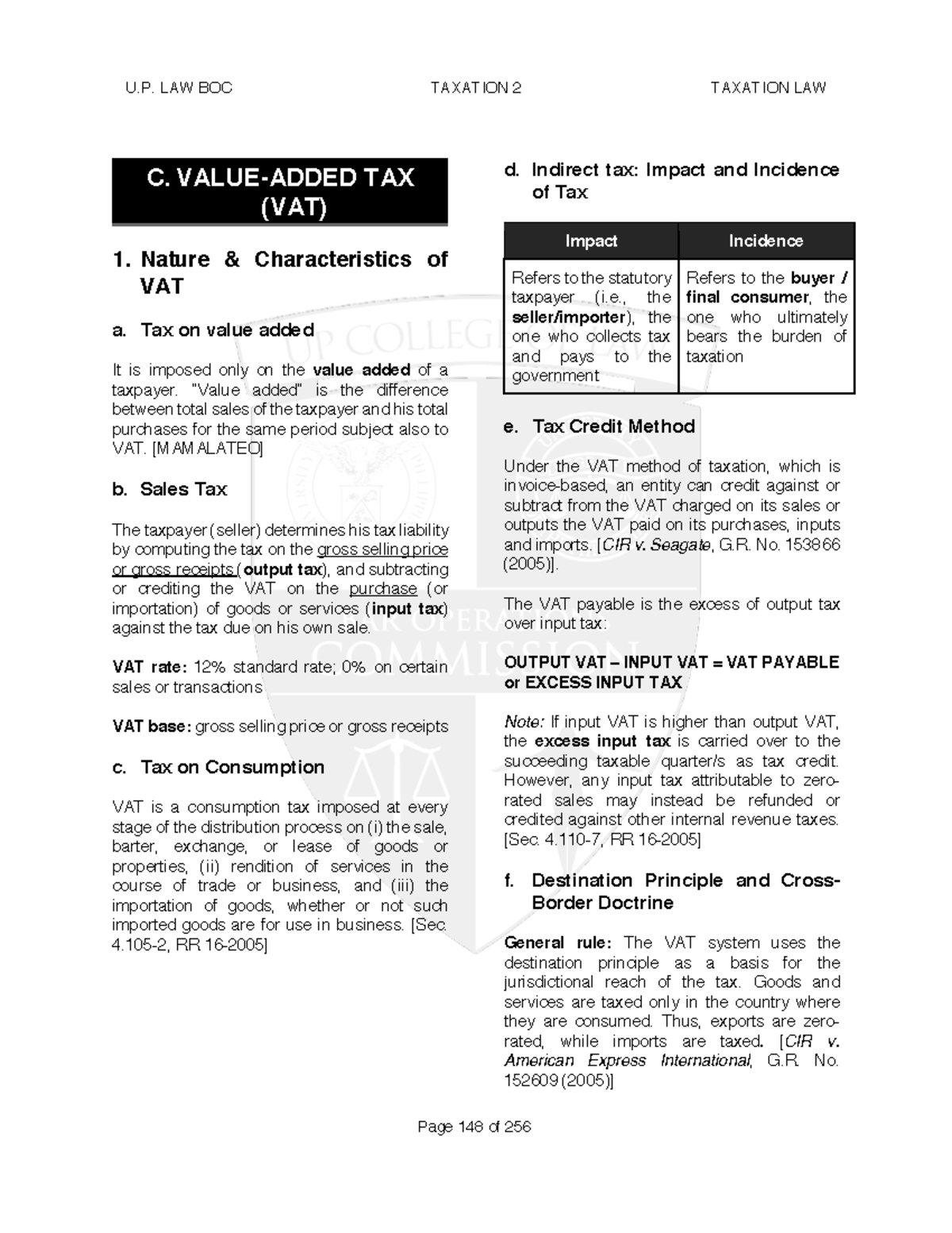5. VAT - Comprehensive Notes on Taxation Law Understanding - Studocu