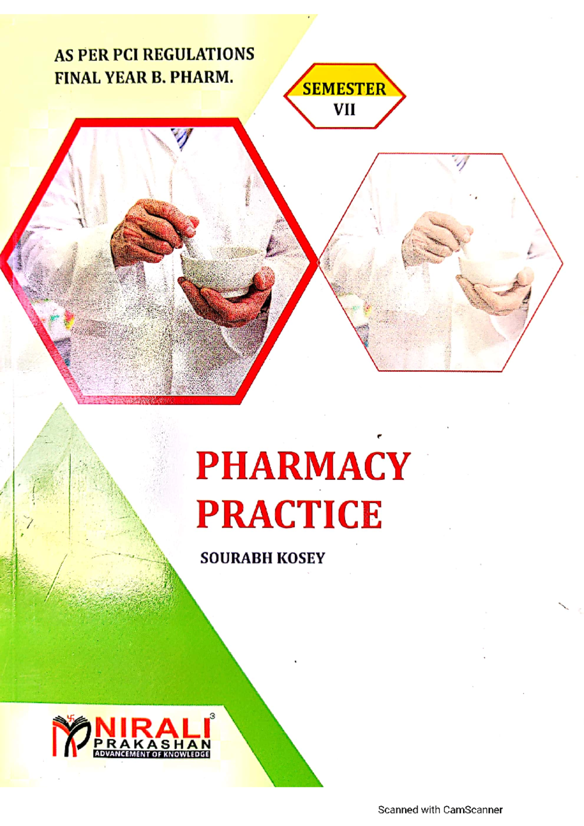 Final Year B. Pharm. Semester VII: Pharmacy Practice Study Notes - Studocu