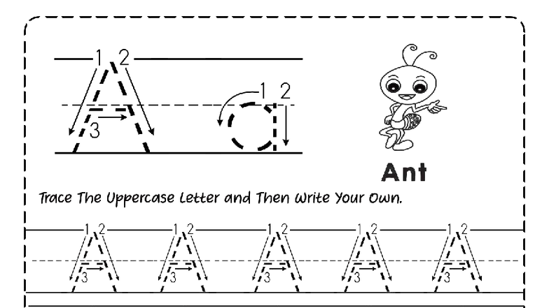Letter Tracing: Uppercase & Lowercase Practice (52 Pages) - Studocu