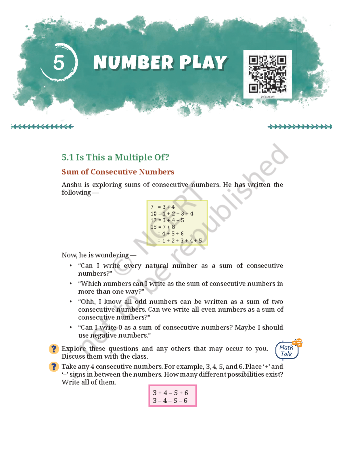 Hegp105 - Chapter 5: Exploring Sums of Consecutive Numbers - Studocu