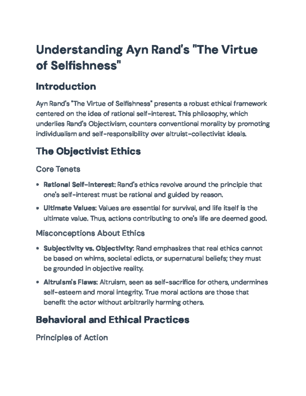 Ayn Rand's 