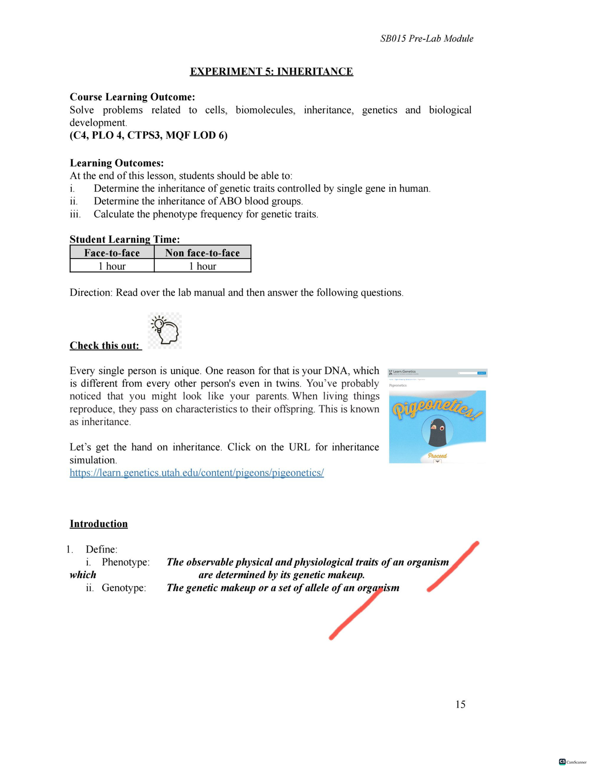 Prelab EXP 5 Biology - Experiment 5, Pre Laboratory Practical - SB015 Module EXPERIMENT 5: - Studocu