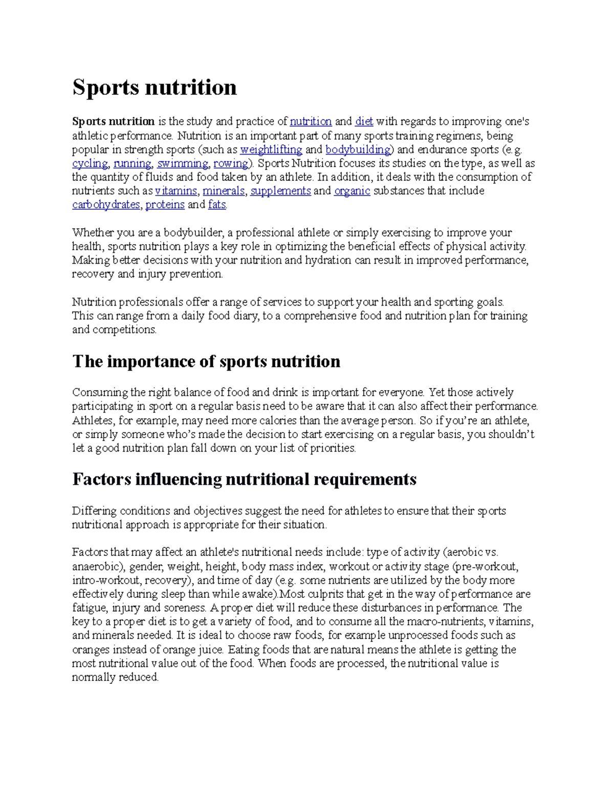 Sports Nutrition: Essential Notes for Athletes and Active Individuals ...