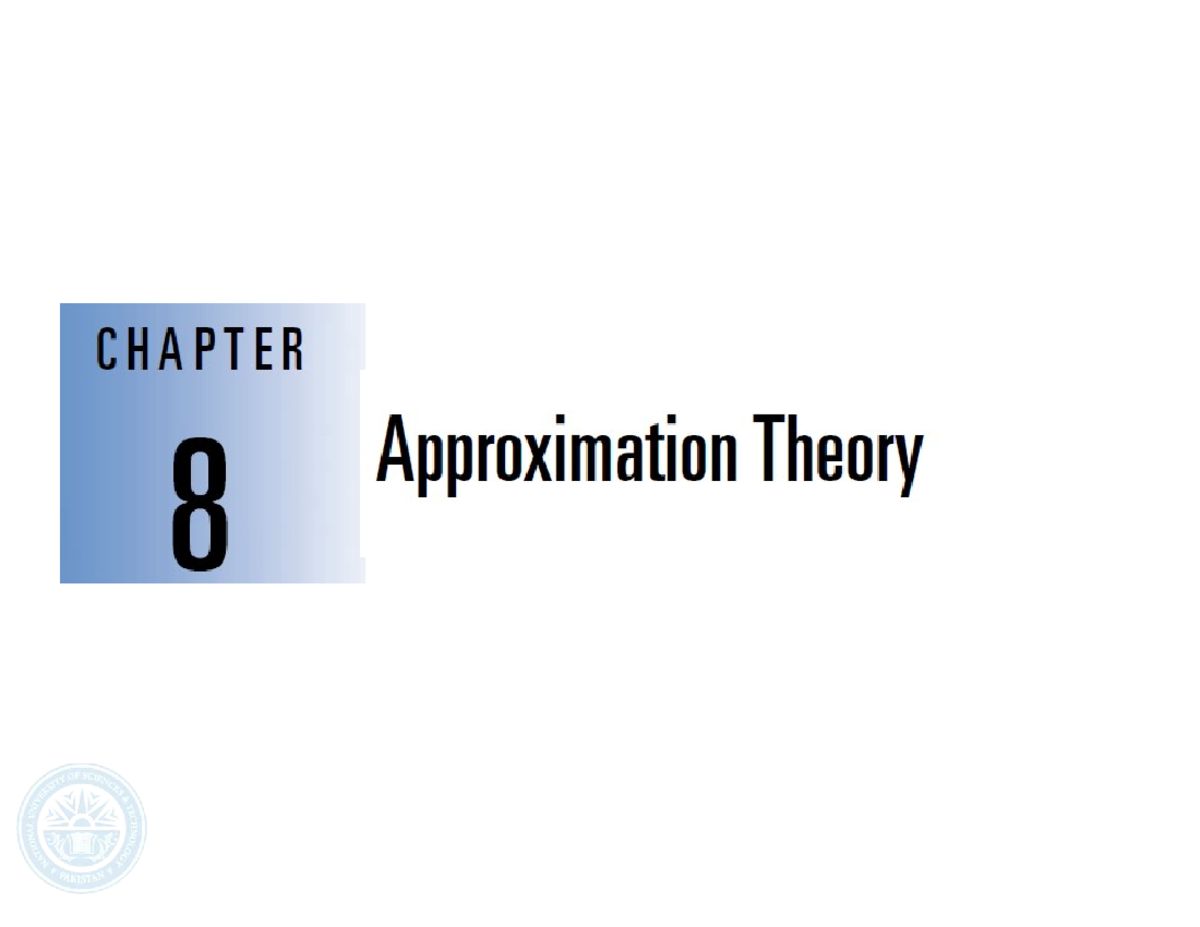 Lecture 6: Least Squares Approximation in Approximation Theory - Studocu