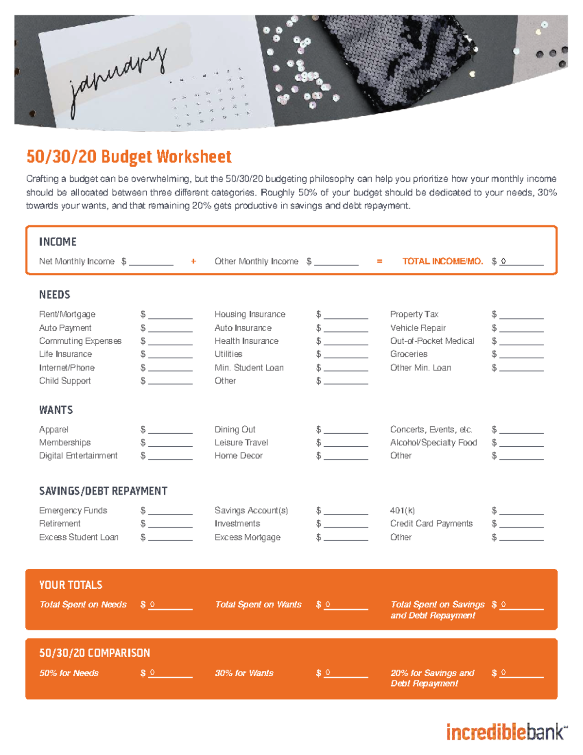IB - Rotaract Budget Worksheet: Monthly Income Allocation Guide - Studocu