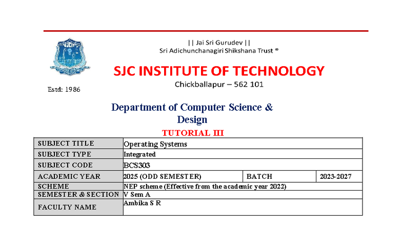 AI TUT 3: Operating Systems Tutorial on FOL and Inference Methods - Studocu