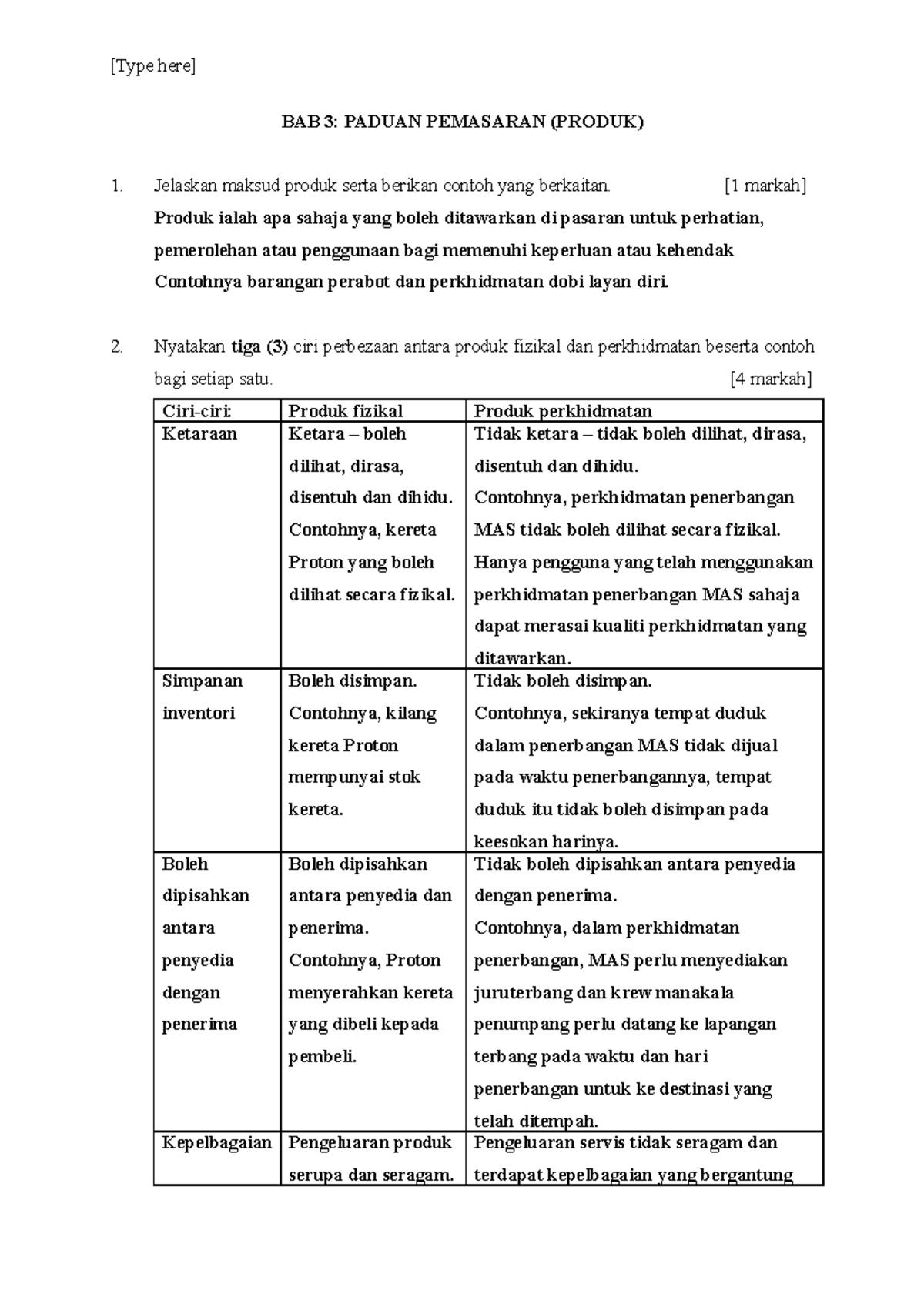 Jawapan Tutoran 4 Paduan Pemasaran AP025: Analisis dan Strategi Produk ...