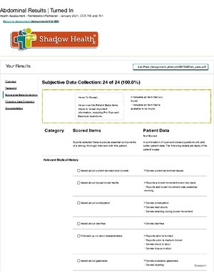 Focused Exam Chest Pain care plan - Focused Exam: Chest Pain Results ...