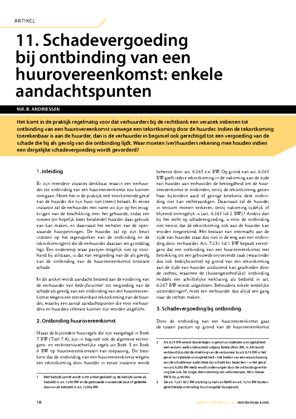 Schadevergoeding bij Huurovereenkomst Ontbinding: Voorbeelden (5394108 ...
