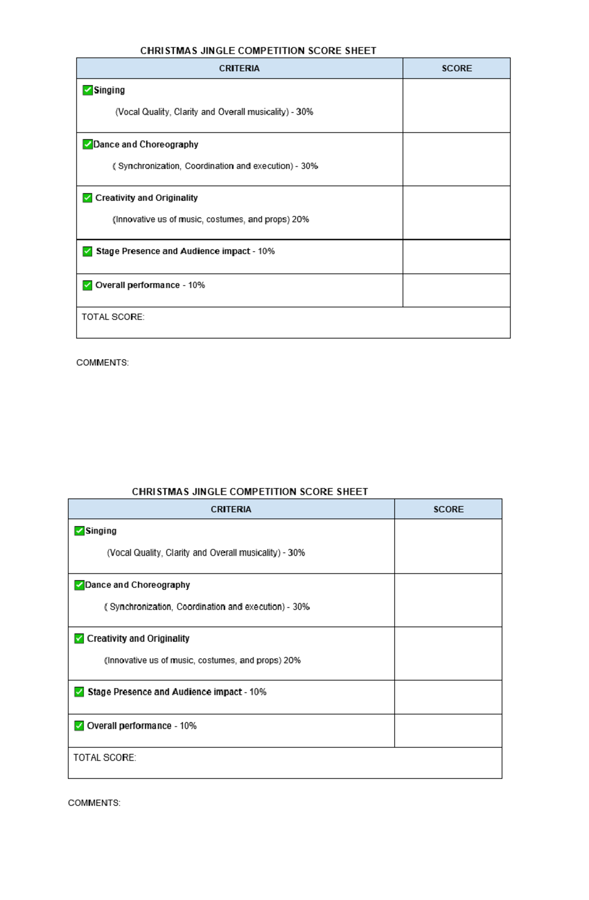 Guidelines and Criteria for Christmas Jingle 2024 - CHRISTMAS JINGLE ...
