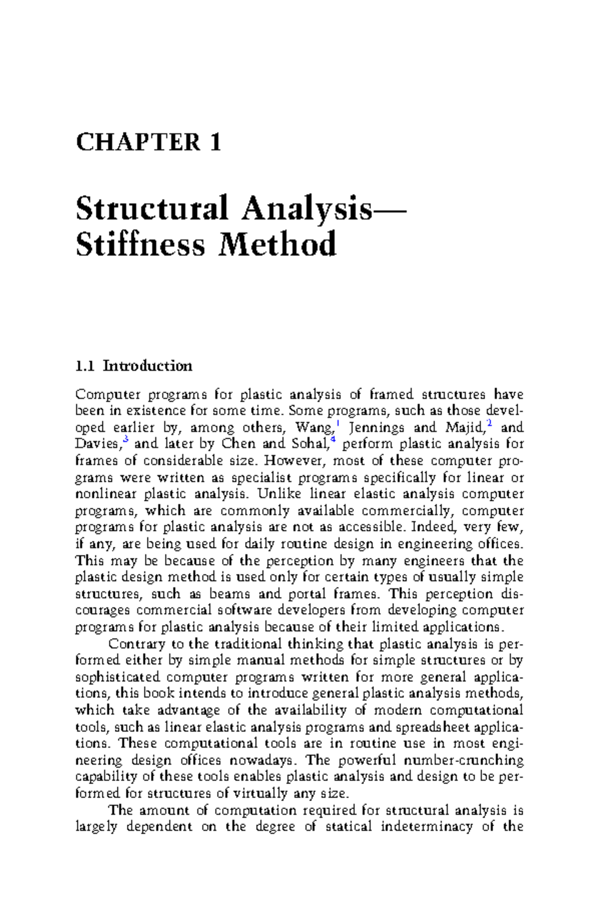 CHAPTER 1: Structural Stiffness Method - Introduction to Plastic Analysis - Studocu