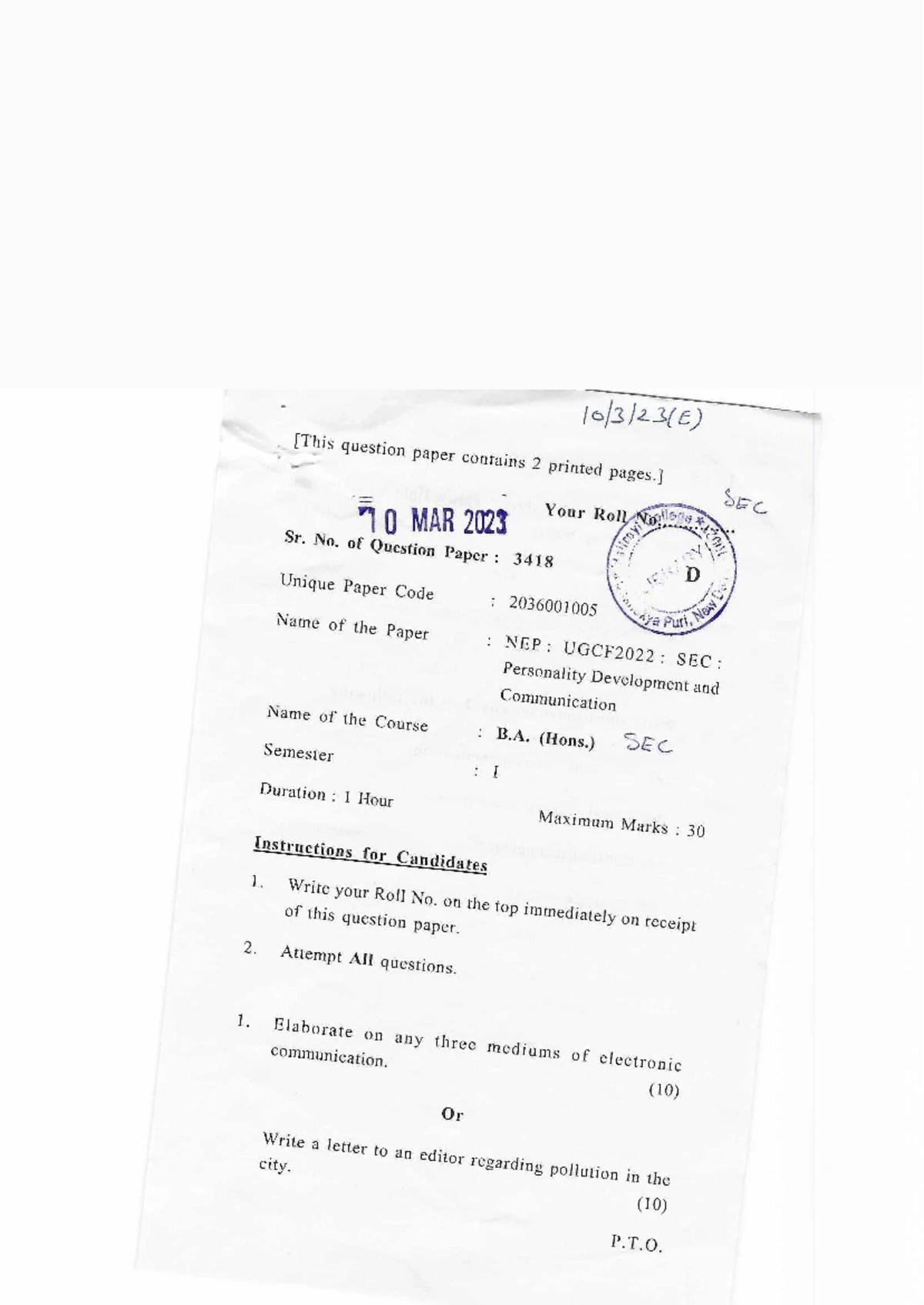 Personality Development 3418 - personality development and ... Personality Development 3418 - personality development and ...