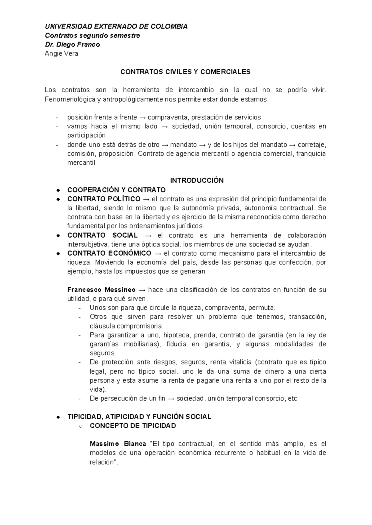 Contratos Civiles y Comerciales - Segundo Semestre (Cód. 2023) - Studocu