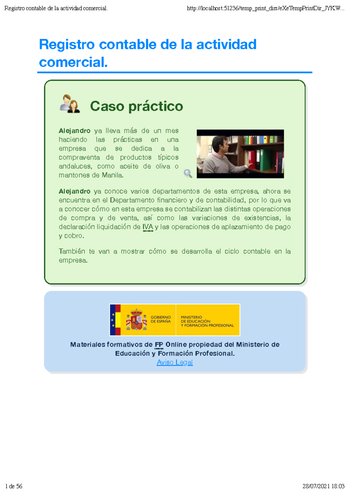 Registro Contable de Compras y Ventas: Caso Práctico ADFI PIAC06 - Studocu