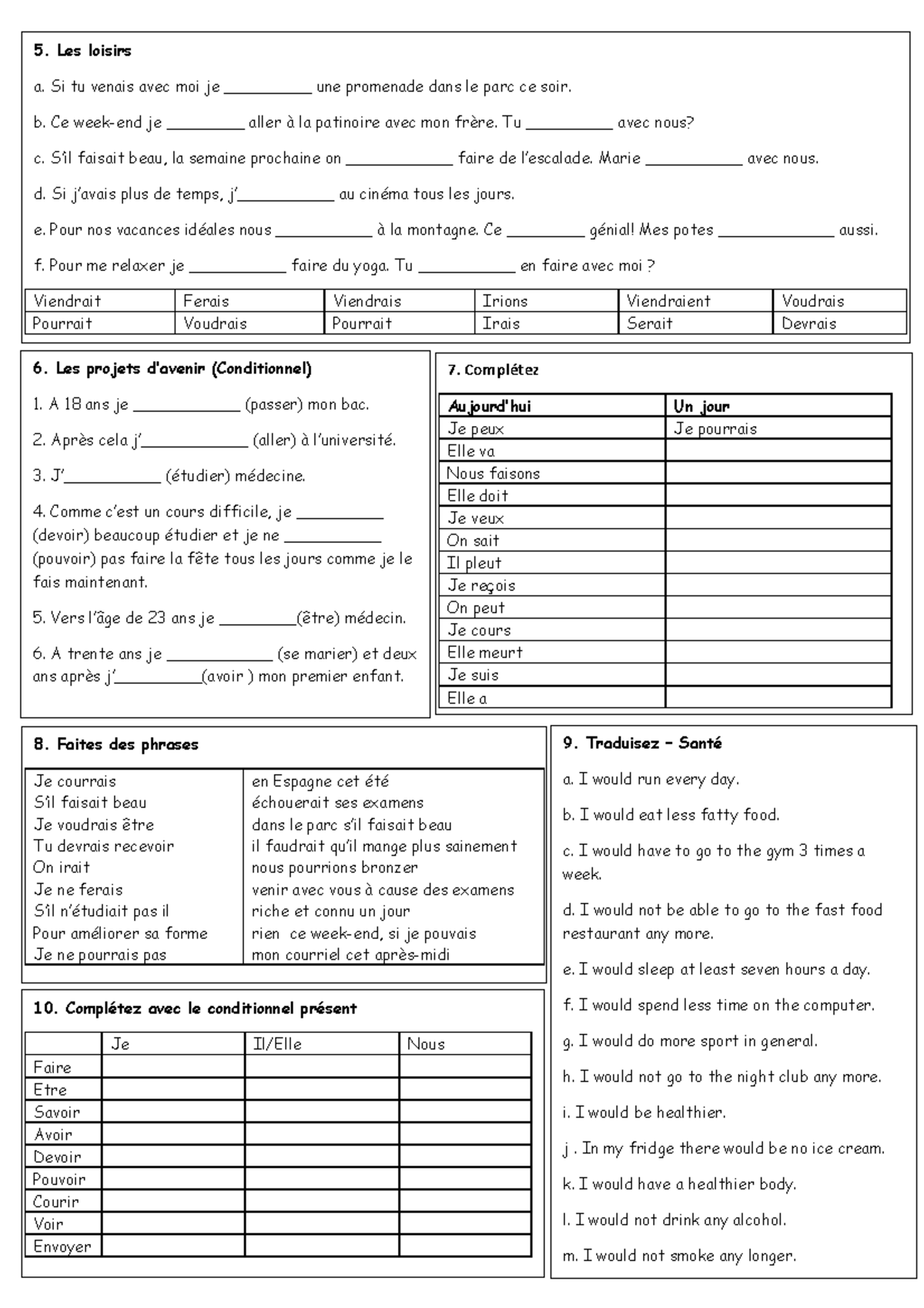 File-70 copy - worksheet to practice the conditional tense - Les ...