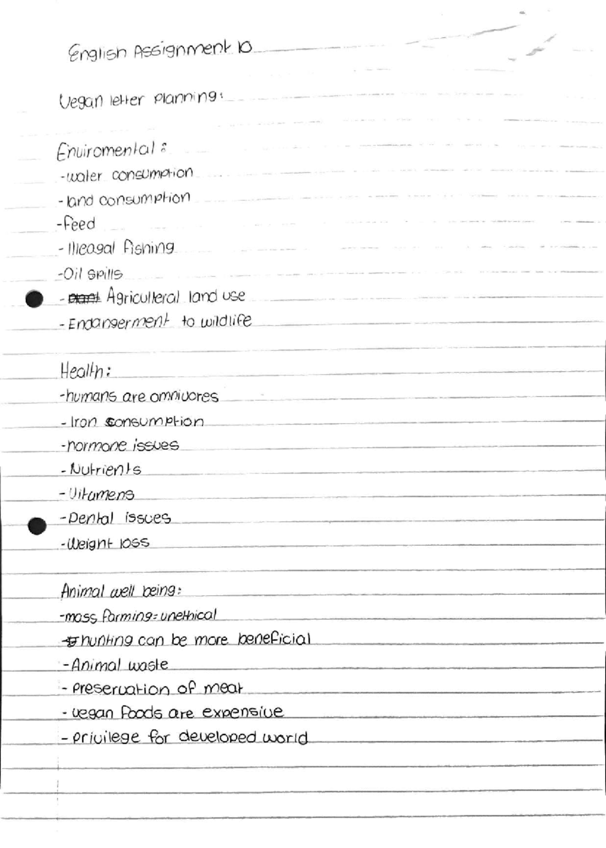 English 10 Assignment: Veganism Debate and Gap Year Considerations ...