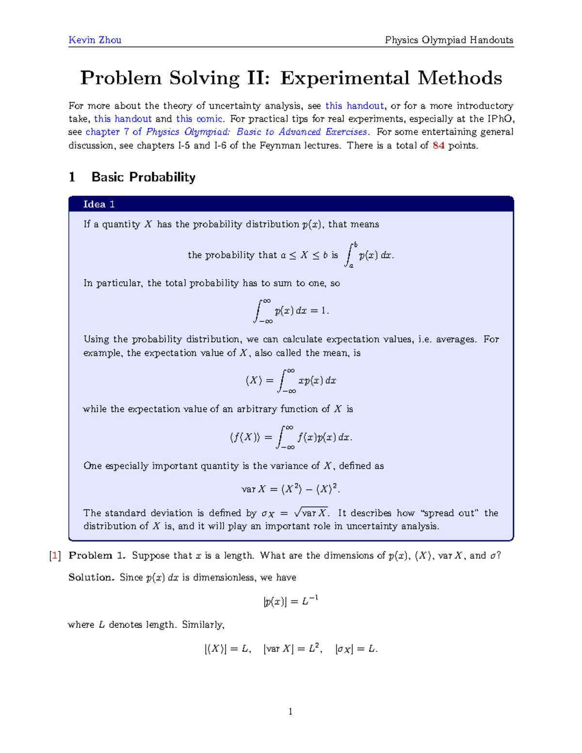 02PII Experimental Methods - Problem Solving II: Experimental Methods ...