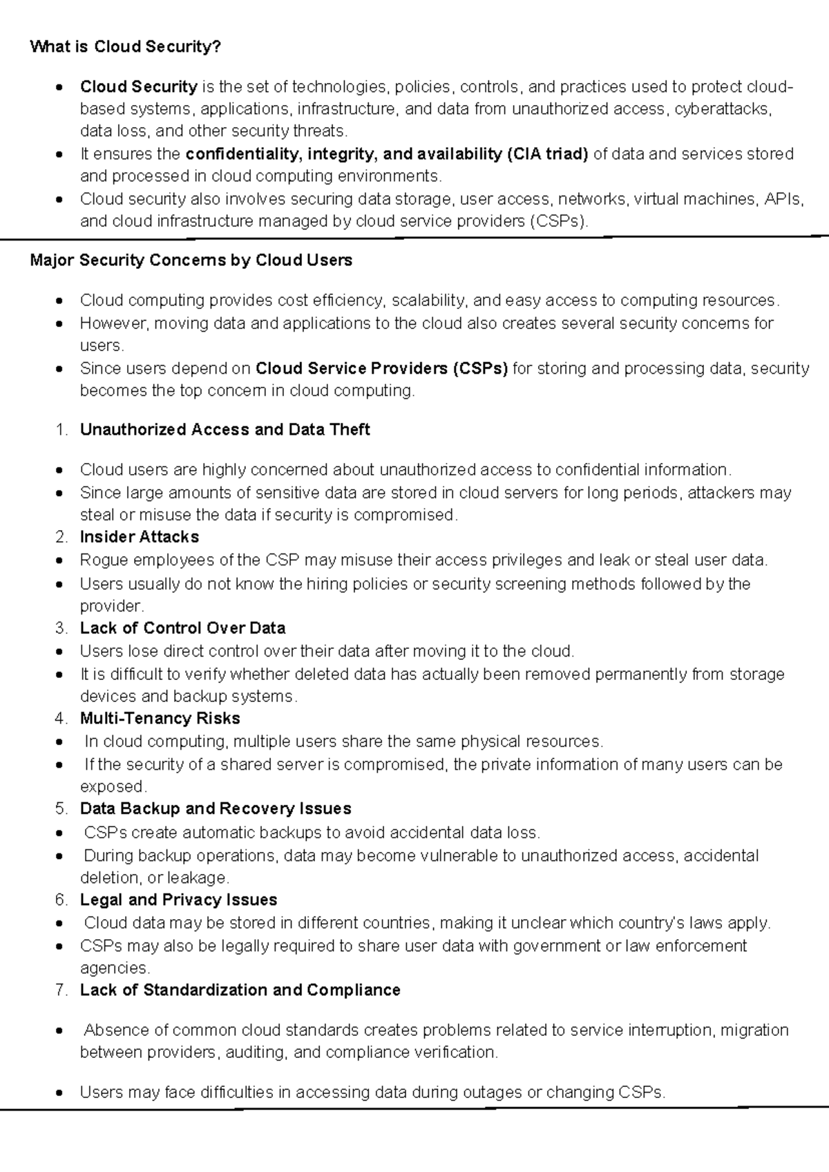 CC m4 - Cloud Security Overview and Risk Management - Studocu