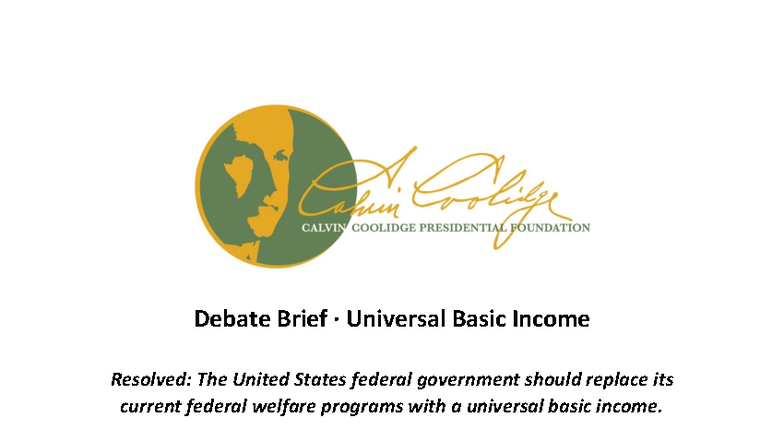Universal Basic Income Debate Brief: UBI vs. Traditional Welfare ...