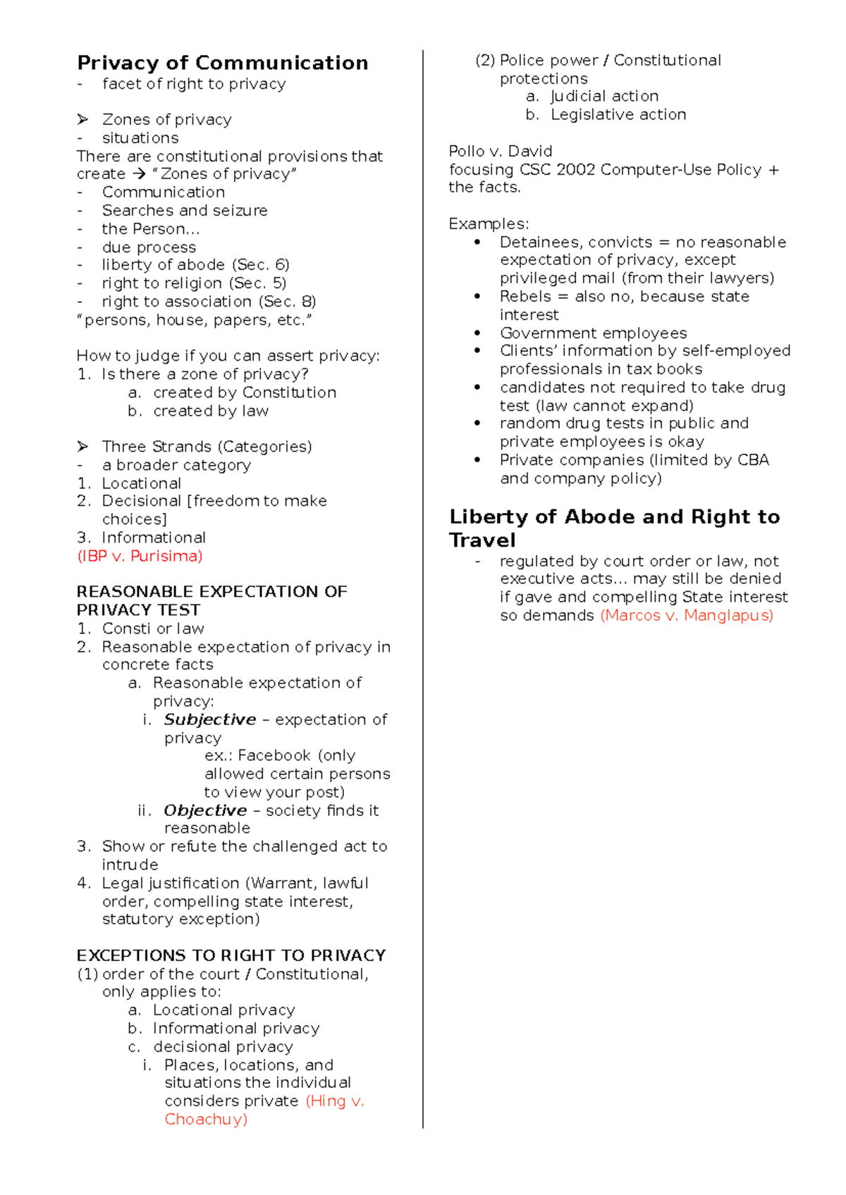 Privacy of Communication: Constitutional Rights & Expectations (LAW 101 ...