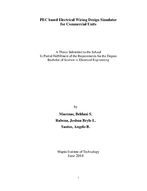 Philippine electrical code summary - PHILIPPINE ELECTRICAL CODE ( P E C ...