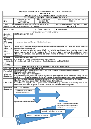 BTS NDRC 2022 E6 - Haribo Distributeur - ANNEXE VII– BTS NÉGOCIATION ET DIGITALISATION DE LA ...