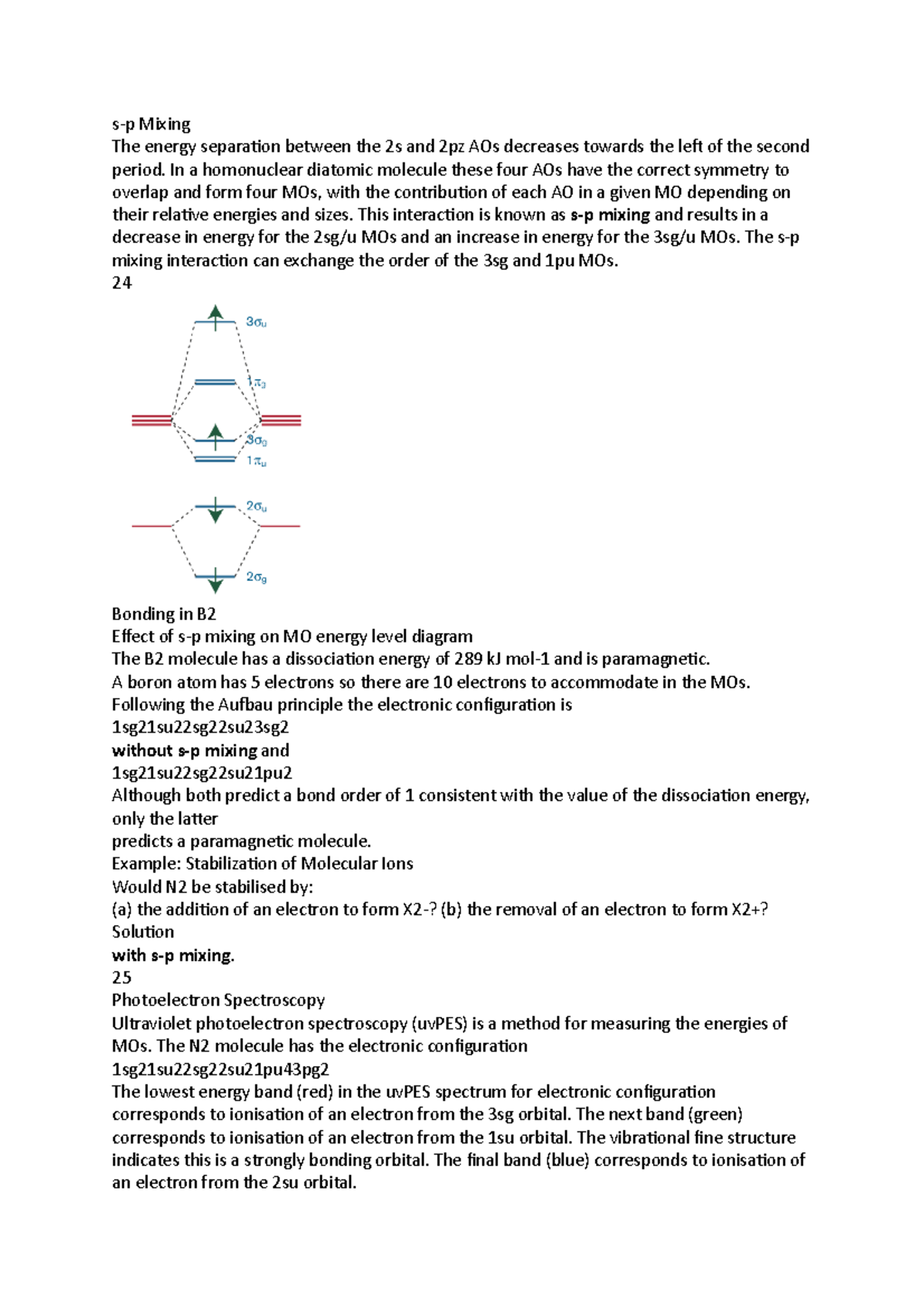 s-p Mixing and Hybridisation: Exploring Molecular Orbitals in Chemistry ...