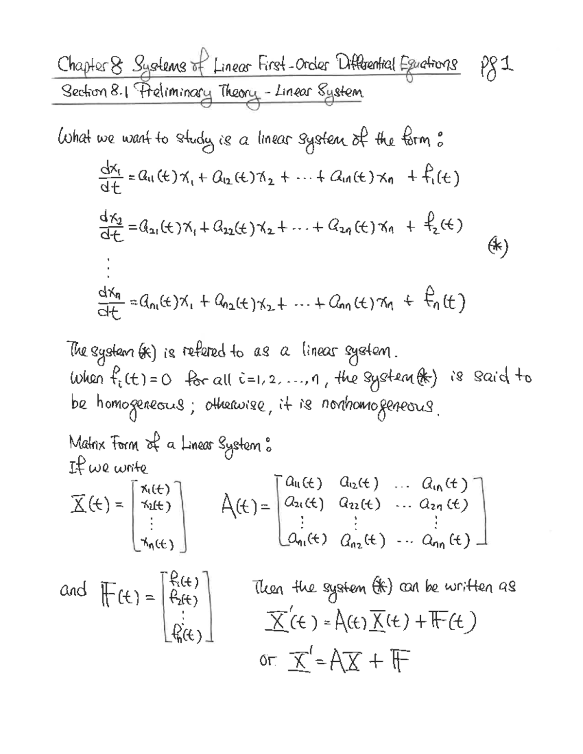 Chapter 8: Linear First-Order Differential Equations - Studocu