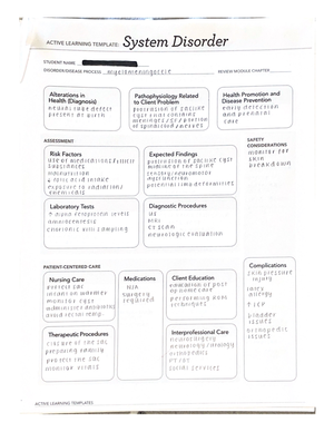ALT System Disorder - Cardiovascular Disorders Planning Care for a ...