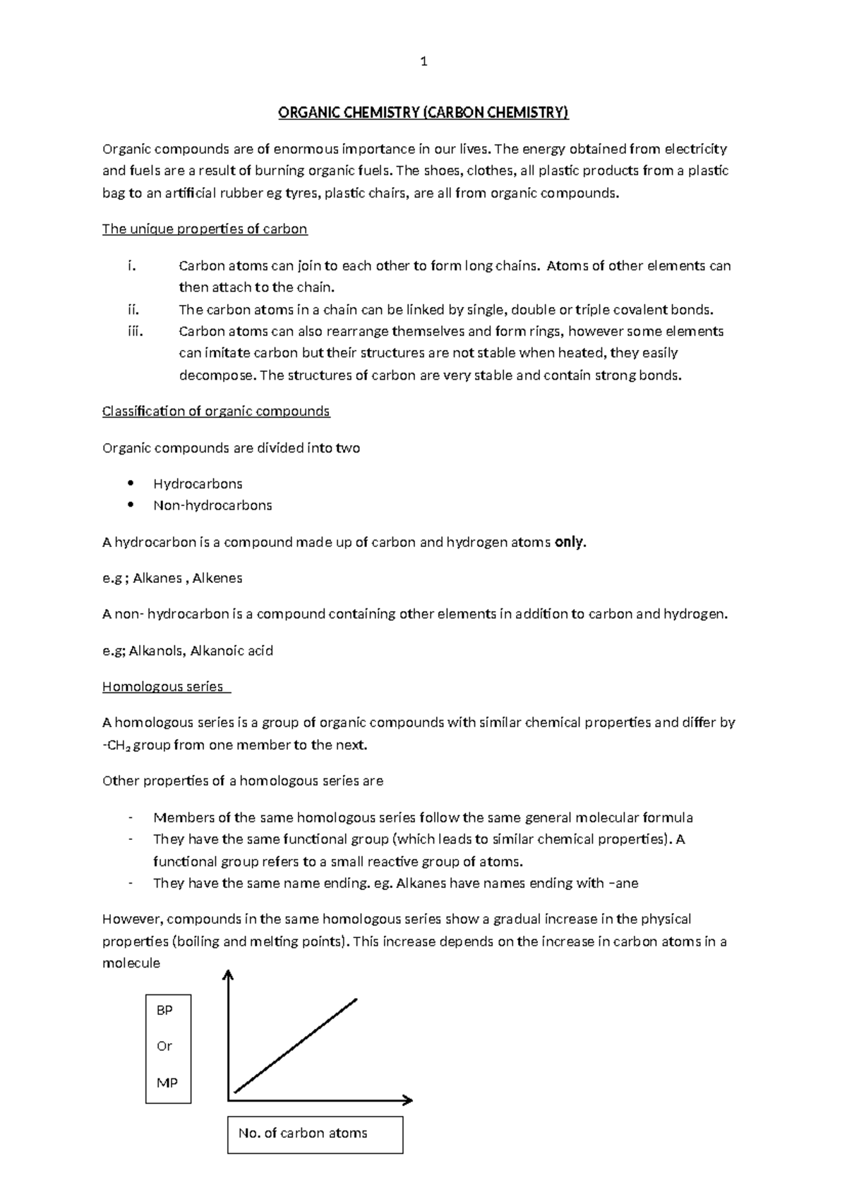 1 ORGANIC CHEMISTRY (CARBON CHEMISTRY) - Key Concepts and Applications ...