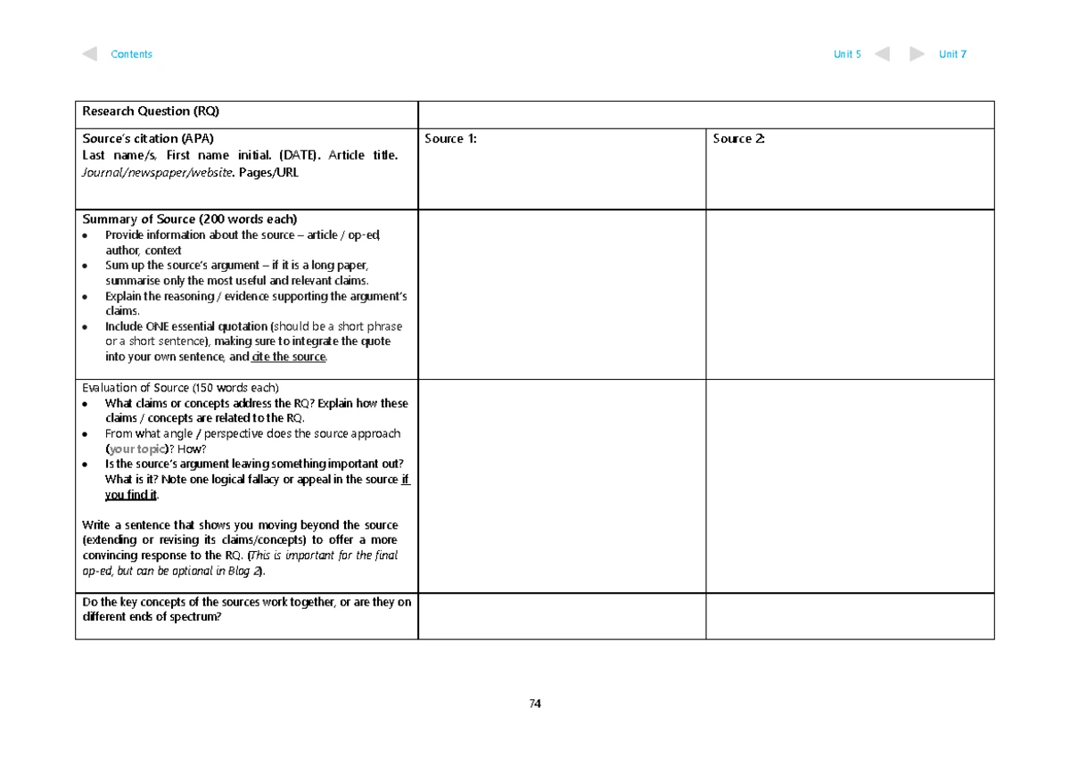 CC0001 Student Book, Sem 1, AY23-24 - Contents Unit 5 Unit 7 74 ...