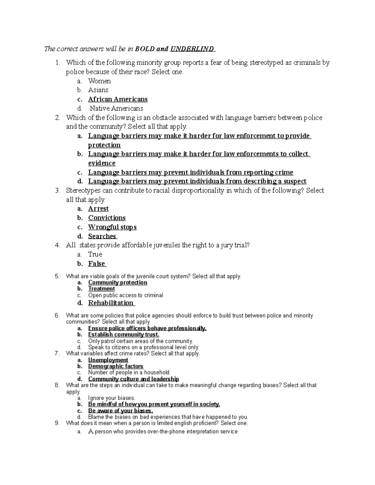 Module 2 Quiz (SOC 101) - Police, Race, and Community Dynamics - Studocu