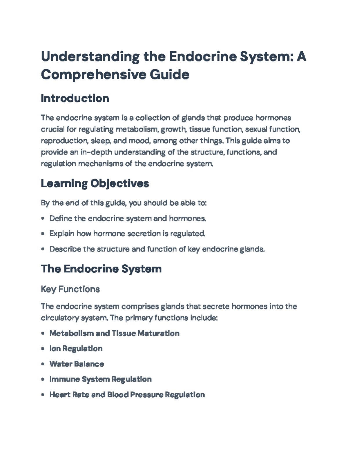 Endocrine System Overview: Structure, Functions & Regulation Guide ...