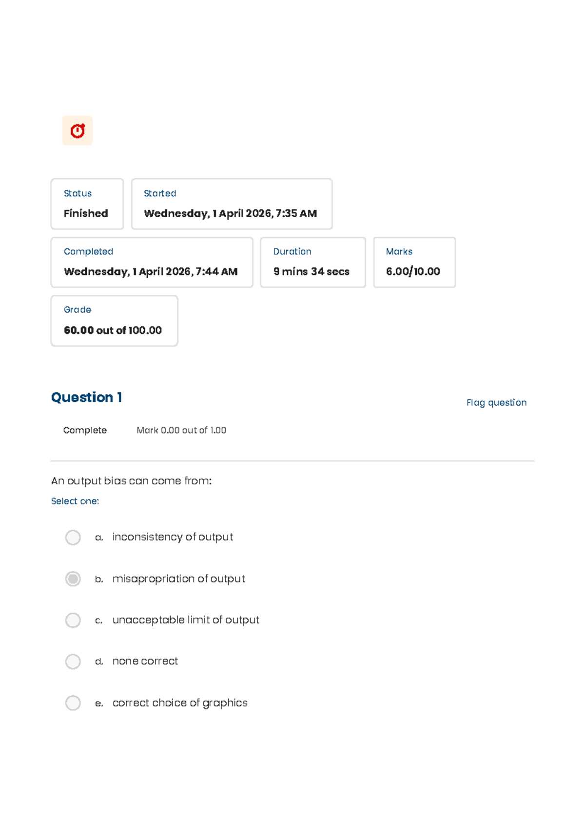Quiz #7 Review - Output Design Concepts and Questions - Studocu