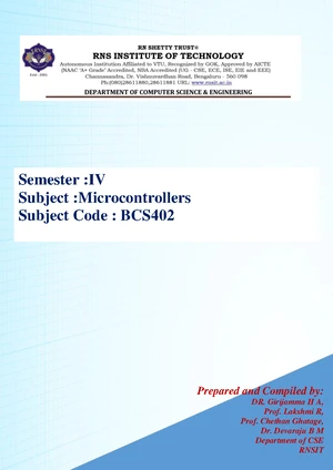 MC - BCS402 Notes Module 1 to 5 - Semester :IV Subject ...