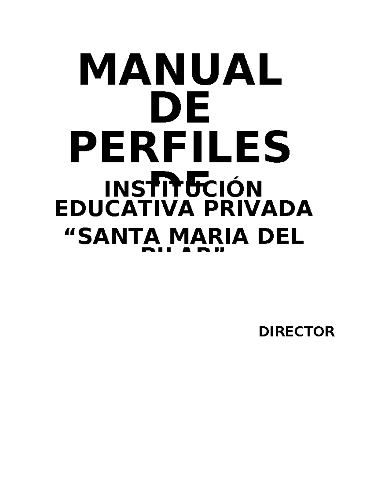 Manual Perfil Puestos - LECTURA - MANUAL DE PERFILES DE INSTITUCIÓN ...