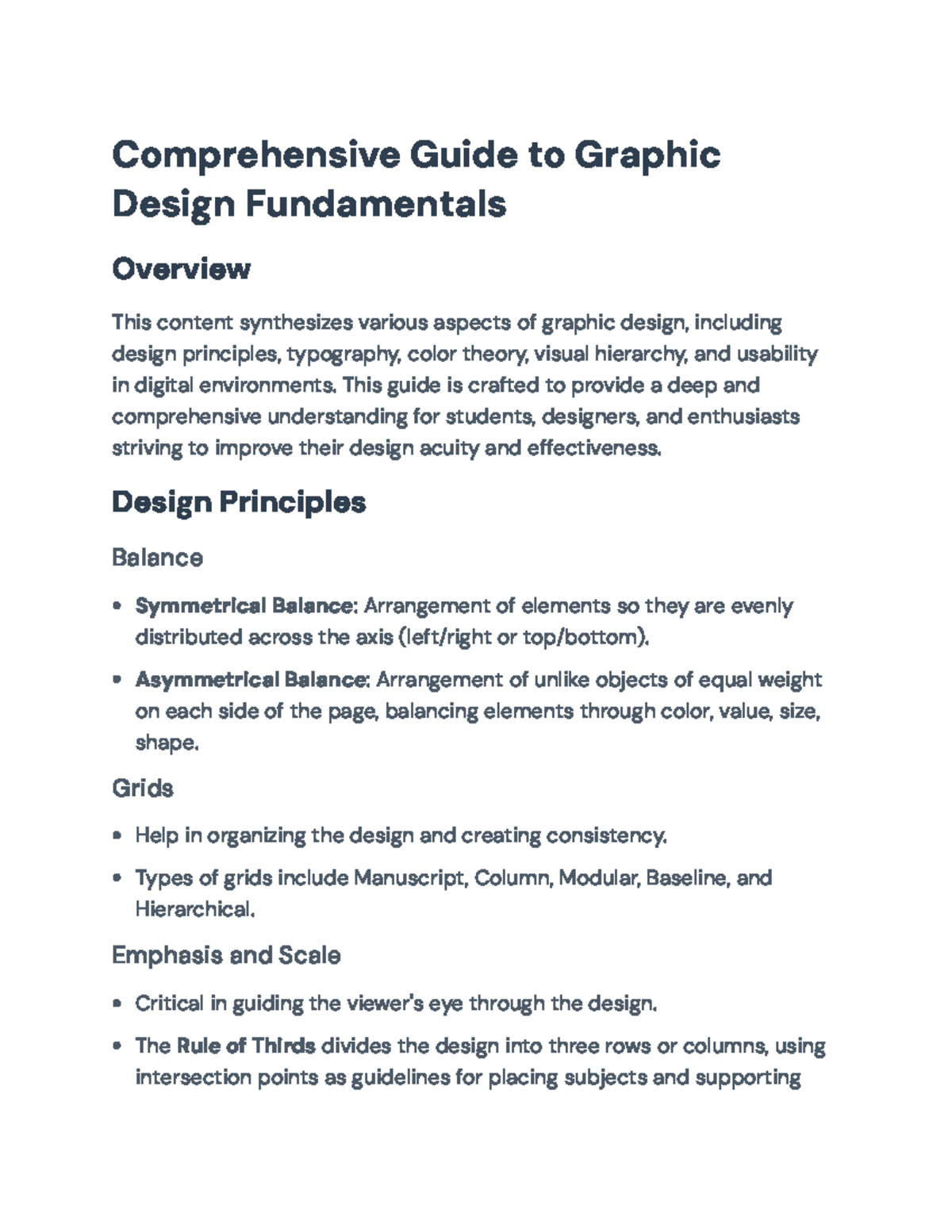 Comprehensive GD101 Guide: Key Principles of Graphic Design ...