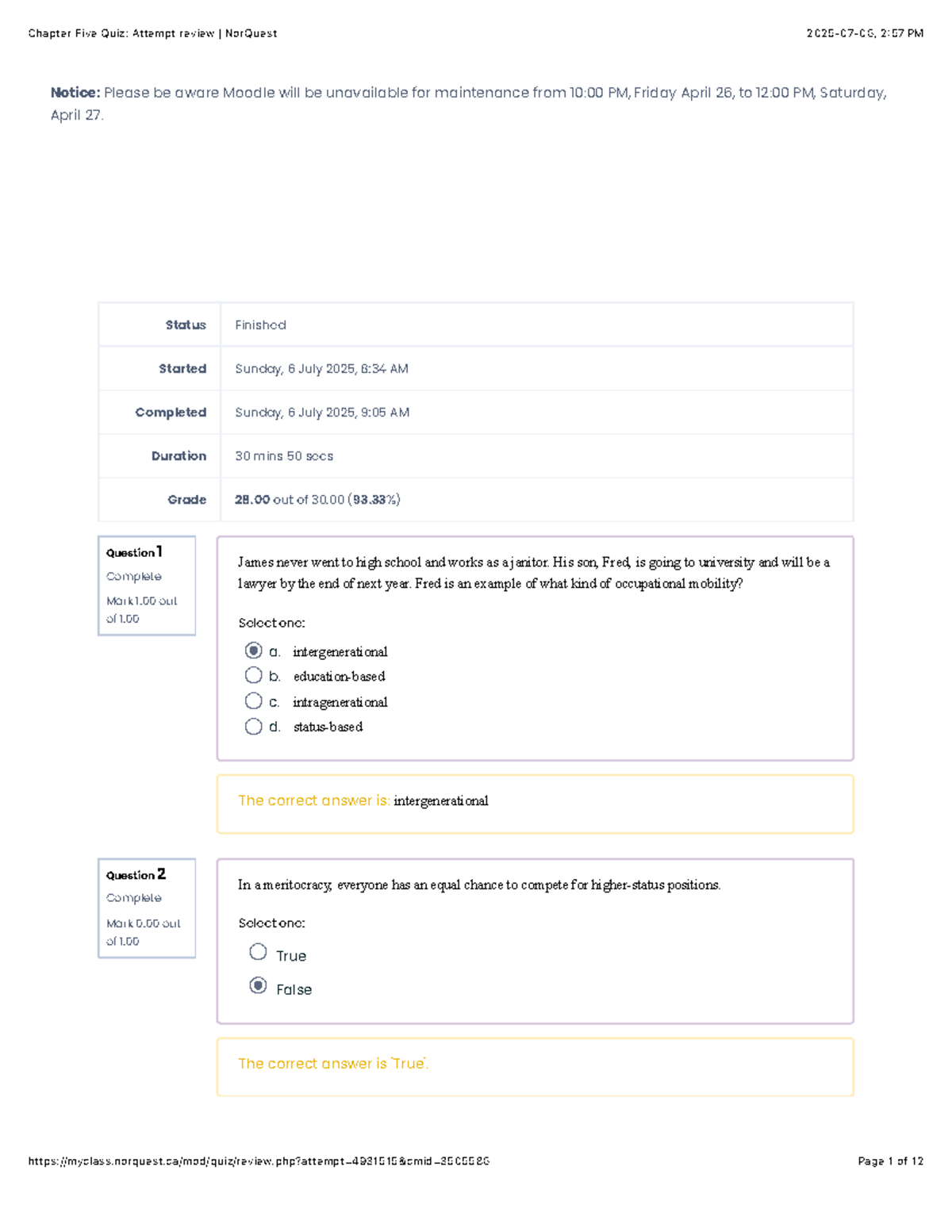 Chapter 5 Quiz Review: NorQuest Insights and Answers - Studocu