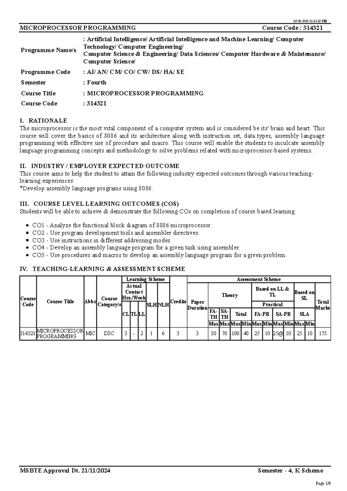 314321- Microprocessor- Programming - MICROPROCESSOR PROGRAMMING Course ...