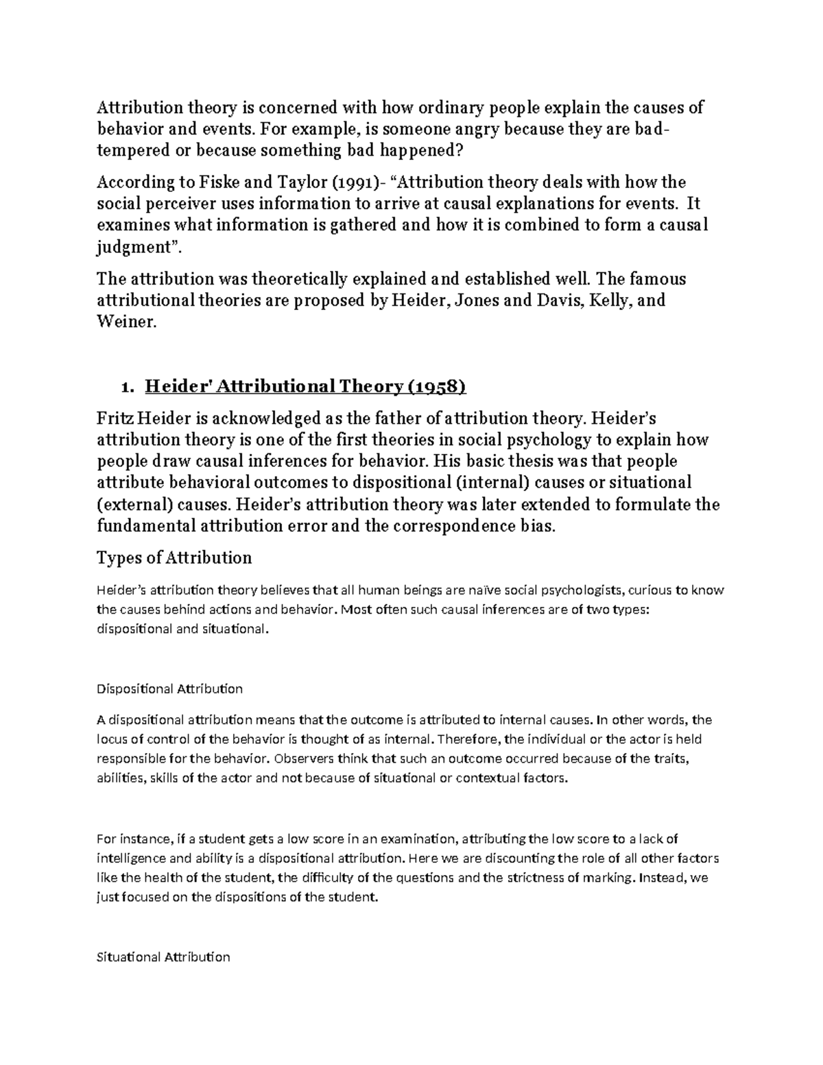 Theories of Attribution: Understanding Causal Explanations in Behavior ...