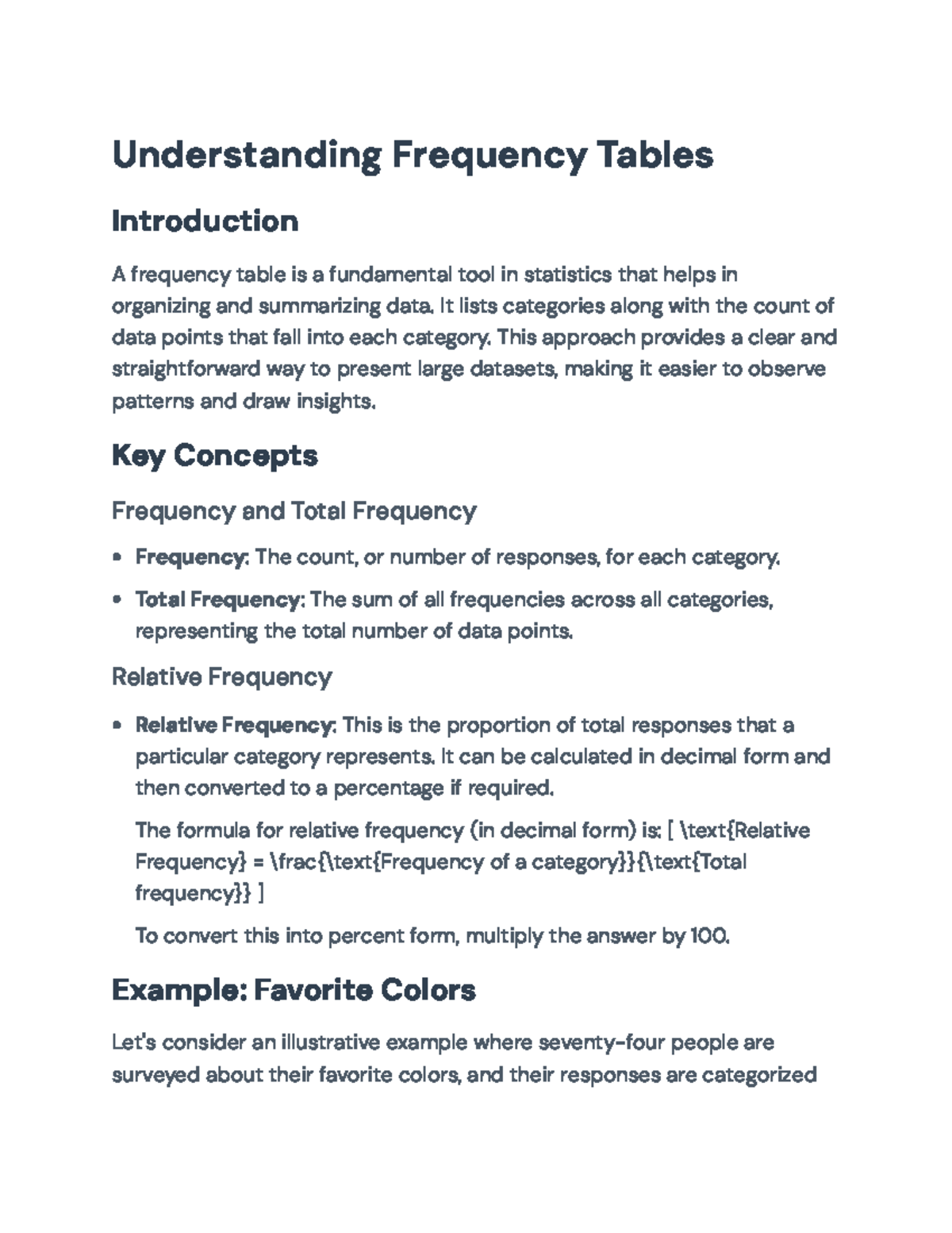Understanding and Analyzing Frequency Tables in Statistics - Understanding Frequency Tables ...