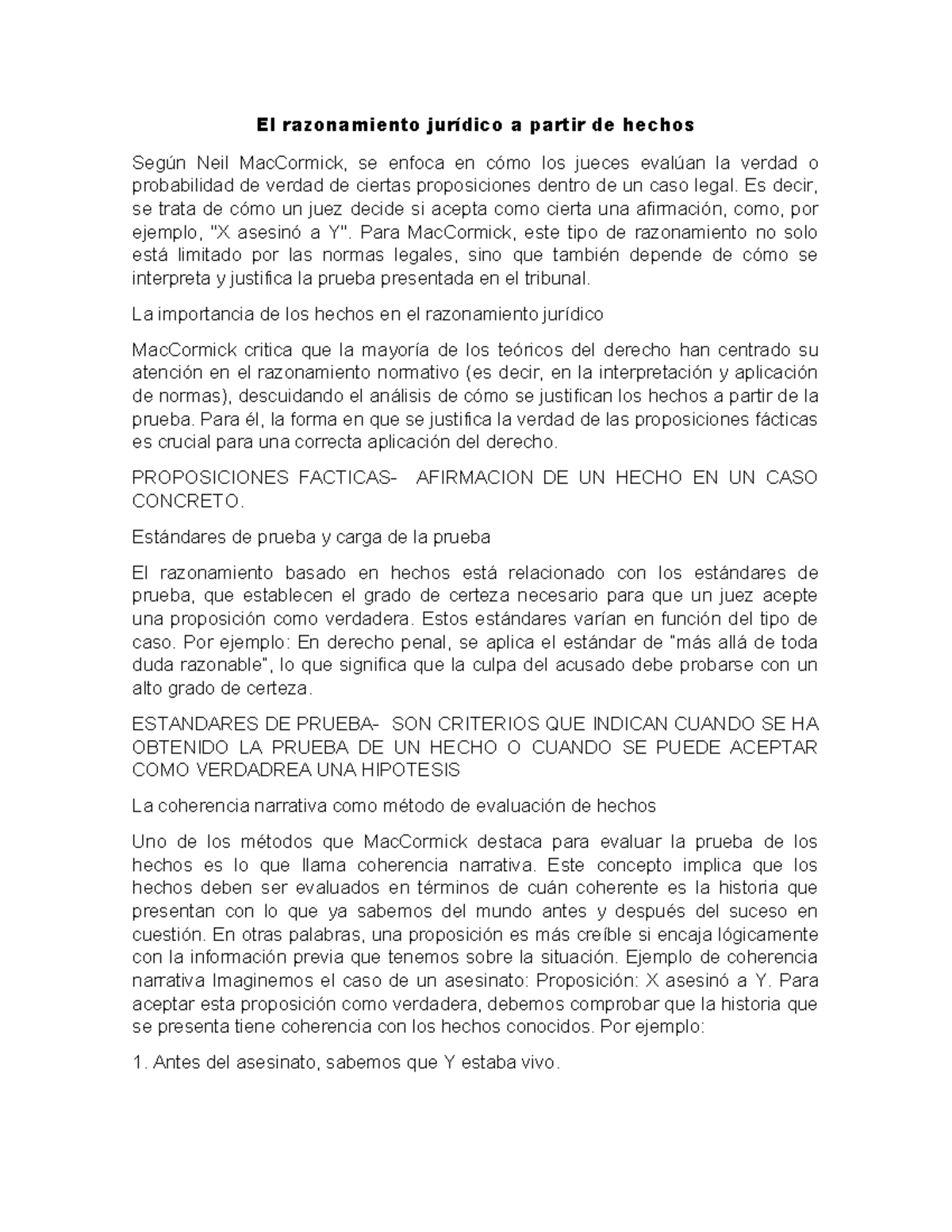 Reseña Crítica del Razonamiento Jurídico en Neil MacCormick - Studocu