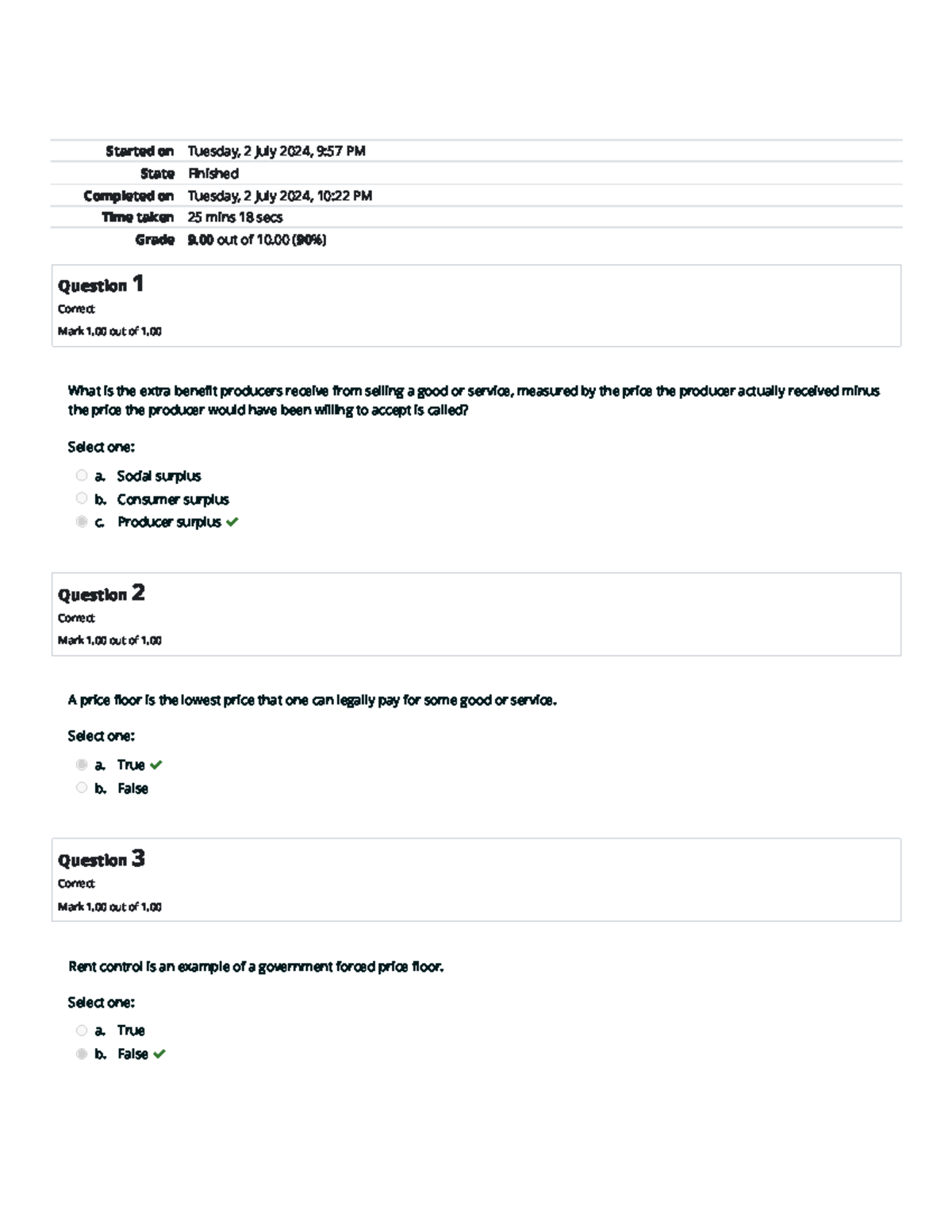 BUS 1103 - Self Quiz Unit 2 - Started on Tuesday, 2 July 2024, 9:57 PM ...
